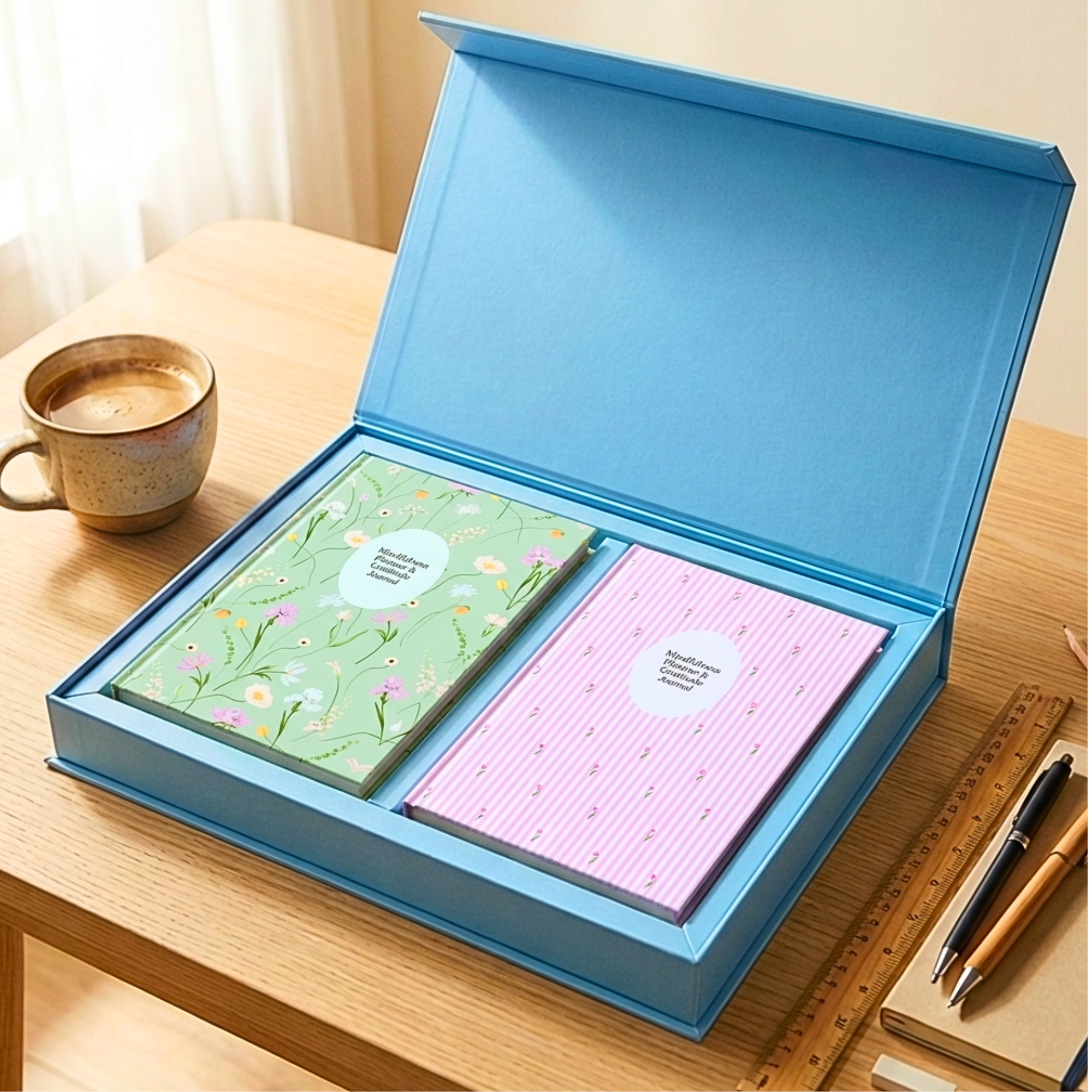 Feel Good Gift Box | Mindfulness Planners Duo | Calming Blue – Sunshine ...
